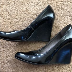 Max Studio | Shoes | Max Studio Patent Black Wedge Heels | Poshmark
